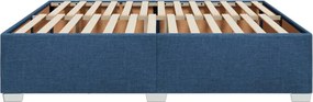 Rám postele bez matrace modrý 200 x 200 cm textil 3284505