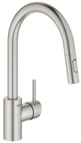 Grohe Concetto - Páková dřezová baterie, supersteel 31483DC2