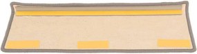 Schodové rohože 15 ks 65 x 21 x 4 cm tmavě béžové s obdélníkovým okrajem 326908