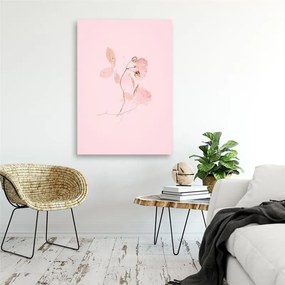 Obraz na plátně Květinový minimalismus Příroda Růžová - 80x120 cm