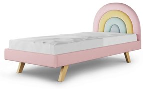 MINKO Čalouněné dětské jednolůžko RAINBOW Zvolte barvu: Pastelová, Zvolte rozměr: 90x200 cm