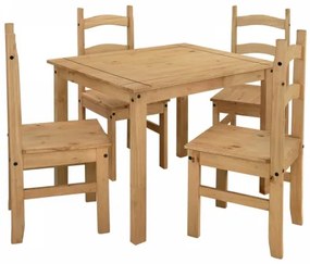 Jídelní set masiv borovice stůl 100x80 + 4 židle CORONA 3 161618