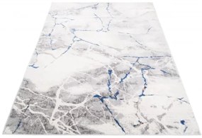 Moderní kusový koberec PORTLAND R216B Mramor Abstraktní šedý modrý Rozměr: 80x150 cm