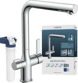 Schütte Vodovodní baterie na pitnou vodu „Aquastar Pro“ s filtračním systémem proti usazeninám vodního kamene a těžkým kovům. (chrom)