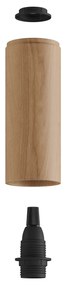 creative cables Fermaluce Flex 30 bodové svítidlo se stínidlem tub-E14, dřevěný mini baldachýn Barva: dřevo