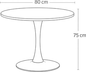 Jídelní stůl Cubitas 80, černá