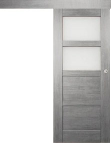 posuvné interiérové dveře na stěnu vasco doors PORTO model 3 Průchozí rozměr: 70 x 197 cm, Orientace dveří: Levé dveře, Dekor: Dub kartáčovaný