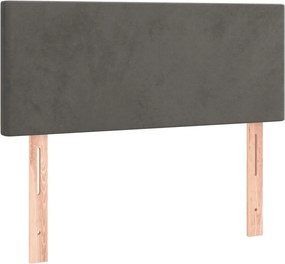 Box spring postel s matrací tmavě šedá 100x200 cm samet 3141168