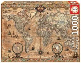 EDUCA Puzzle Antická mapa světa / 1000 dílků / od 12 let