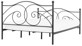 Černá kovová postel s rámem 180 x 200 cm DINARD Beliani