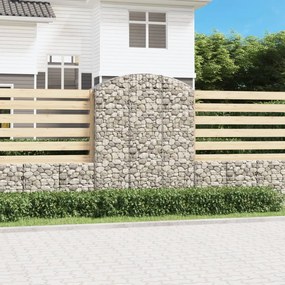 Klenutý gabionový koš 150 x 50 x 180/200 cm pozinkované železo 153459