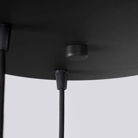 Černé kovové závěsné svítidlo se skleněným stínidlem ø 25 cm Orbital – Sollux