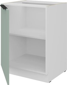 ARIA sb | dolní skříňka 60 D 1F policová | 60 cm | ANTI FINGERPRINT povrch | bílá/aquamarine