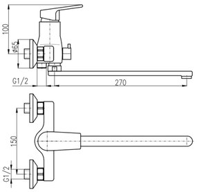RAV Slezák CO153.5CMATZ - Vanová baterie COLORADO černá/zlatá