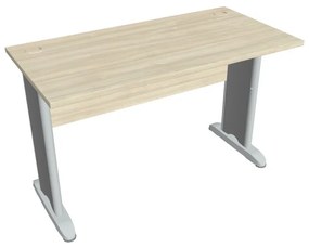 Stůl pracovní rovný 120 cm hl. 60 cm - Hobis Cross CE 1200 Dekor stolové desky: akát, Dekor lamino podnože: akát, Barva nohou: Stříbrná