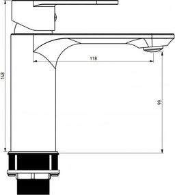Mexen MILO - umyvadlová baterie, chromová, 71300-00