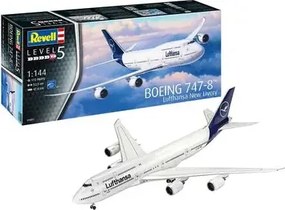 Revell Boeing 747-8 Lufthansa / Plastikový model / 1:144 / 192 dílů /