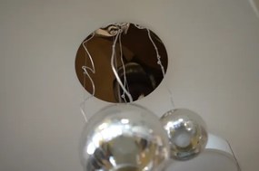 Industriální lustr Silver Ball 4