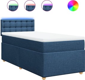 Box spring postel s matrací modrá 100 x 200 cm textil 3288911
