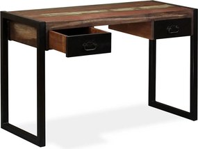 Psací stůl s 2 zásuvkami masivní recyklované dřevo 120x50x76 cm 244905