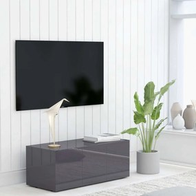 vidaXL TV stolek 80 x 34 x 30 cm dřevotříska [801867] Barva: šedá s vysokým leskem