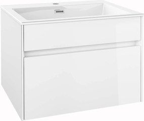 kielle - Skříňka s umyvadlem 60 cm, lesklá bílá 50027S600ROZ2