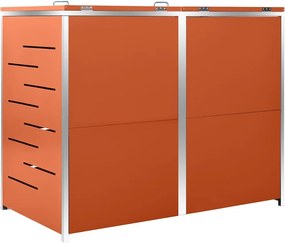 Přístřešek na dvě popelnice 138 x 77,5 x 115 cm nerezová ocel 149563