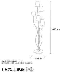 Opviq Stojací lampa Bonibon - 13239, Vícebarevná