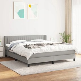 Fionshop 264242703 Box spring postel s matrací světle šedá 180 x 200 cm t