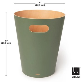 Umbra Woodrow 7,5 l hnědý - dřevěný odpadkový koš