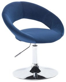 LuxuryForm Židle NAPOLI VELUR na stříbrném talíři - modrá