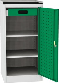 KOVOS Dílenská skříň na nářadí NAR 01B [modrá, ocelové plné, standardní cylindrický (2 klíče)]