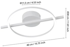 Eglo 901114 - LED Stmívatelné stropní svítidlo AMANDOLO LED/17W/230V bílá + DO