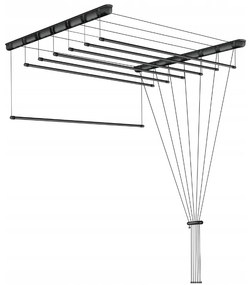 Erga Erga, stropní věšák na sušení prádla 7x110 cm, černá, ERG-SEP-10SUSSU7PCZ11