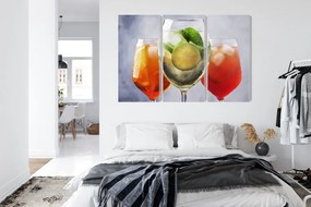 Vícedílný obraz Sada Letních Koktejlů Nedostatek Nedostatek Přírodní plátno 150x100