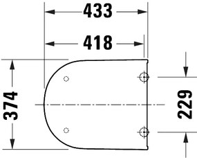 Duravit 28210000 - Záchodové prkénko D-CODE 37,4x43,3 cm bílá