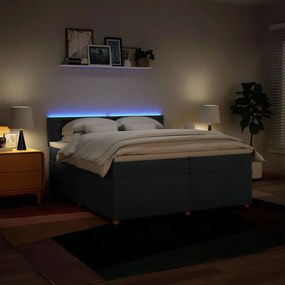 Box spring postel s matrací modrá 200x200 cm textil 3289107