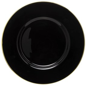 Černý skleněný talíř 131197