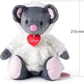Lumpin Myška Azumi šedá v bílém kožíšku 28 cm / od 0 let