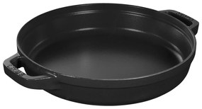 Staub Cocotte 2 dílná sada litinového hrnce a pánve 24 cm, černá, 14562423