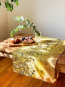 Lenbutik Lněný běhoun na stůl  Gustav Klimt Adele Bloch Bauer II Rozměry ubrusů: 142x50 cm