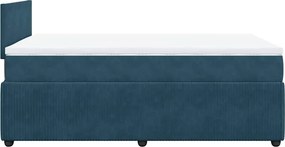 Box spring postel s matrací modrá 120 x 190 cm samet 3289984
