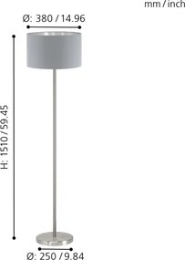 Eglo 95173 - Stojací lampa MASERLO 1xE27/60W/230V