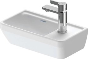 Duravit D-Neo - Umývátko 40x22 cm, bez přepadu, otvor pro baterii vpravo, matná bílá 0739403241