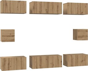Sestava TV skříněk 8 ks Artisanový dub Kompozitní dřevo 3393167