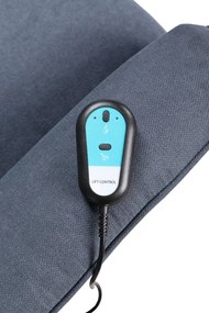 TV křeslo ušák RELIA s elektrickým polohováním — látka, šedá, nosnost 130 kg