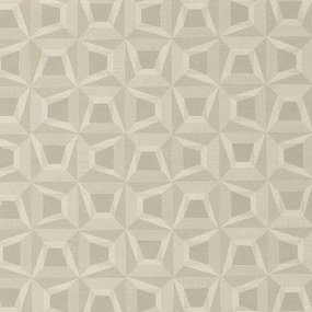 Béžová vliesová geometrická tapeta na zeď s vinylovým povrchem 31904 Textilia | Lepidlo zdrama