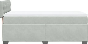 Box spring postel s matrací světle šedá 80 x 200 cm samet 3288468
