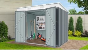 Riwall PRO RMSP 6x8 Anthracite - zahradní domek kovový 2,4 x 1,8 m s pultovou střechou antracit