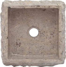 Umyvadlo šedé 30 x 30 x 13 cm mramor 149176
